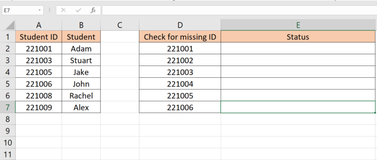 How To Find Missing Values In Excel. | SpreadCheaters