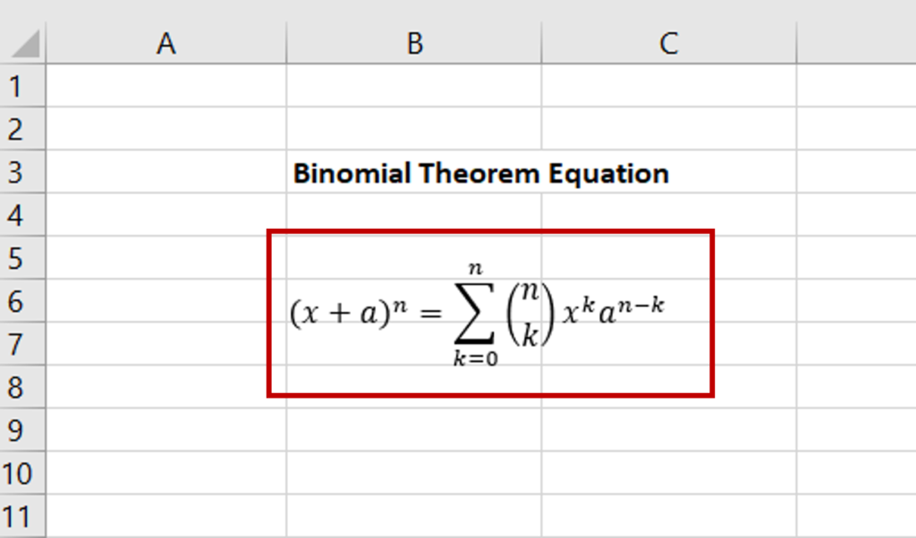 How To Insert An Equation In Excel | SpreadCheaters