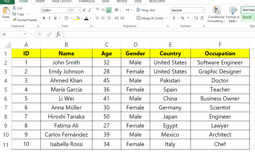 How To Highlight Non-adjacent Cells In Excel. | SpreadCheaters