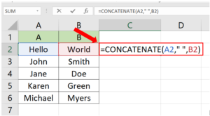 How To Add A Space In Excel Formula. | SpreadCheaters