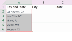 How To Separate City And State In Microsoft Excel | SpreadCheaters