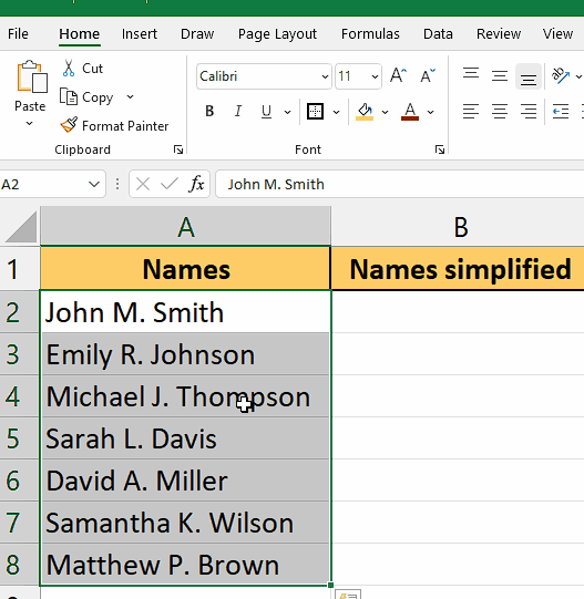How To Remove Middle Initials In Excel | SpreadCheaters