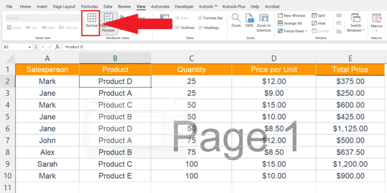 How To Remove Page 1 From Microsoft Excel | Spreadcheaters