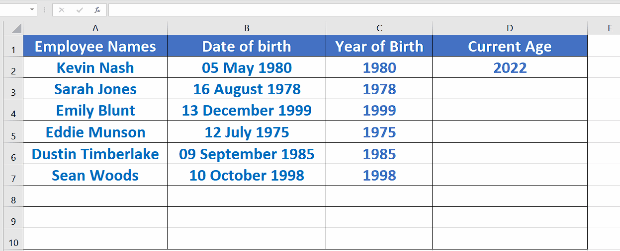 How To Extract Year From A Date In Excel | SpreadCheaters