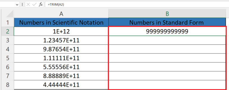 How To Change The Scientific Notation To Standard Form In Microsoft ...