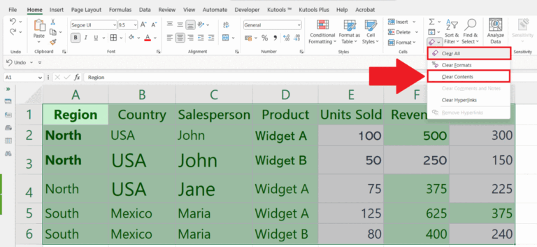 How To Clear Formatting And Text In Microsoft Excel | SpreadCheaters