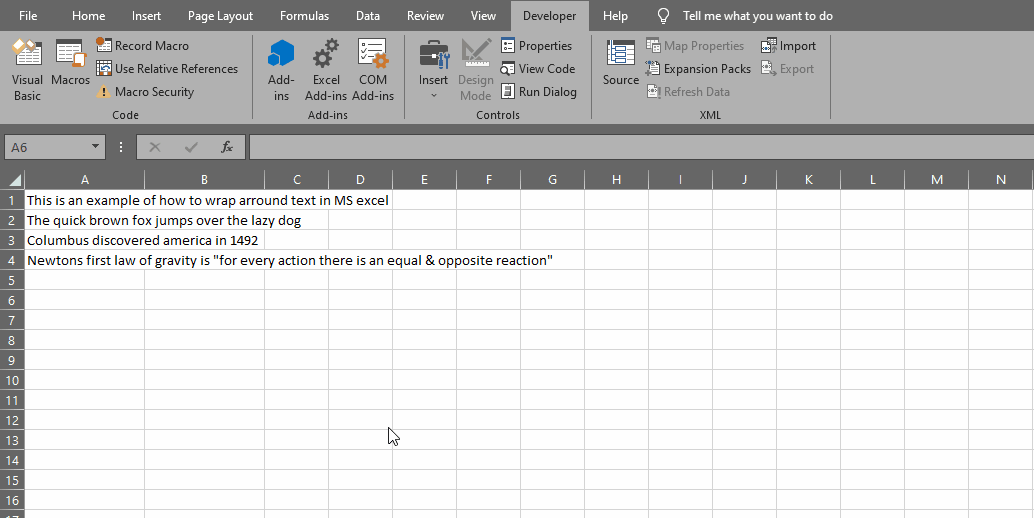 How To Wrap Around Text In Excel | SpreadCheaters