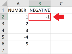 How To Make All Numbers Negative In Excel | Spreadcheaters