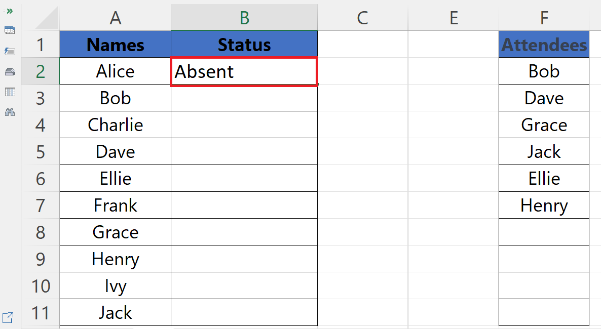 How To Compare Two Columns In Excel For Missing Values | SpreadCheaters