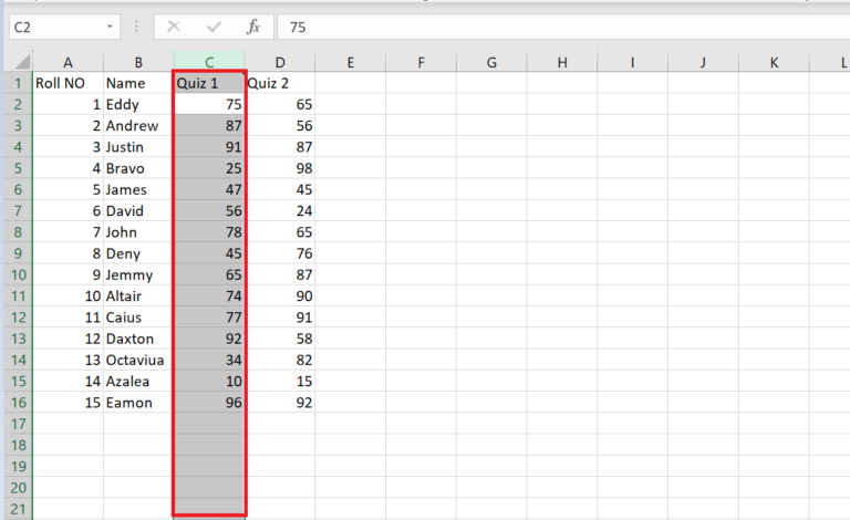 How To Select All Cells In A Column In Microsoft Excel | SpreadCheaters
