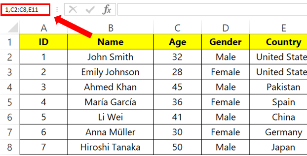How To Highlight Non-adjacent Cells In Excel. | SpreadCheaters