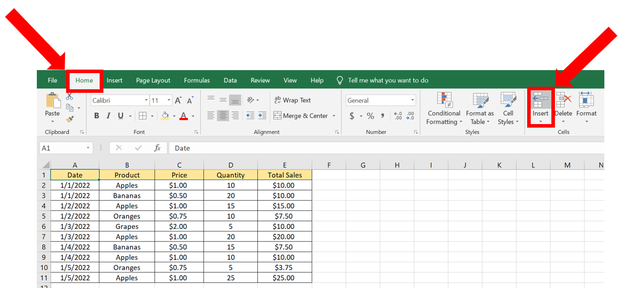 How To Insert A Column To The Right In Excel. | SpreadCheaters