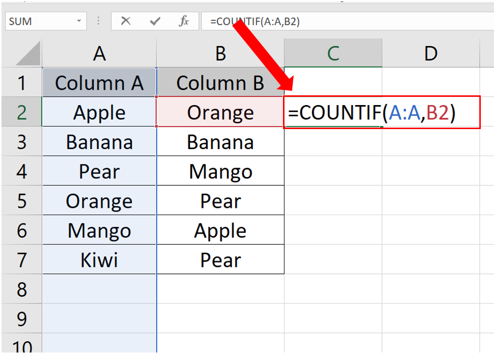 How To Find Duplicates In Excel Between Two Columns | SpreadCheaters