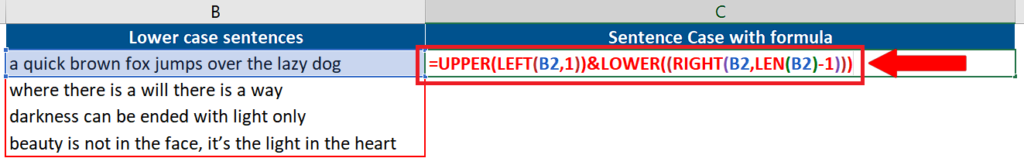 How To Create Sentence Case In Excel | SpreadCheaters