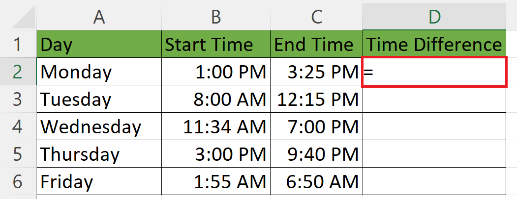 How To Find Time Differences In Microsoft Excel | SpreadCheaters