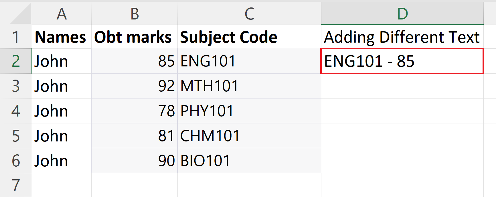 How To Add Different Text To Multiple Cells In Microsoft Excel 