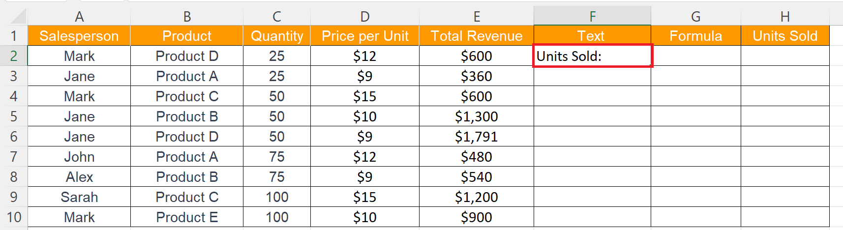 How To Add Text Before A Formula In Microsoft Excel | SpreadCheaters How To Add Text Before A Formula In Microsoft Excel | SpreadCheaters