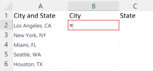 How To Separate City And State In Microsoft Excel | SpreadCheaters