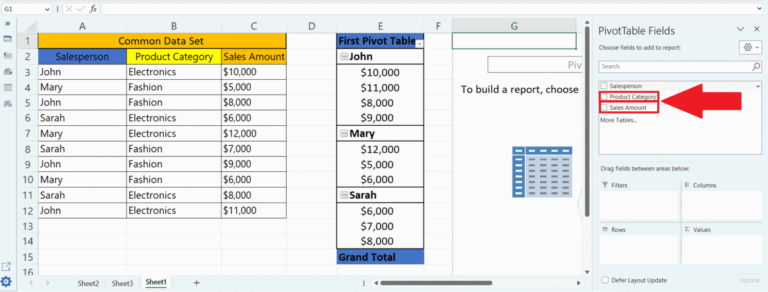 How To Add Multiple Pivot Tables To One Sheet In Microsoft Excel | SpreadCheaters