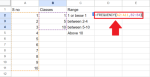 How To Make A Frequency Table In Google Sheets | SpreadCheaters