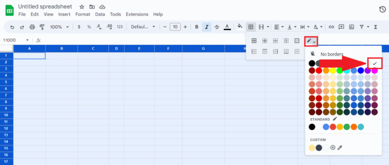 How To Remove Lines On Google Sheets | SpreadCheaters