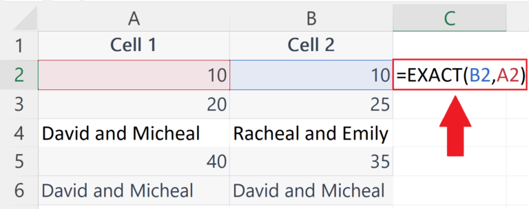 How To See If Two Cells Match In Microsoft Excel | SpreadCheaters