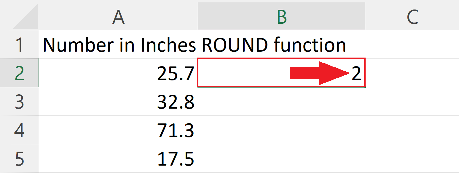 How To Round Off A Number To The Nearest Foot In Microsoft Excel ...