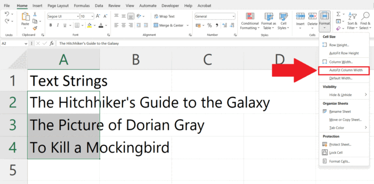 How To Adjust Column Width In Microsoft Excel | SpreadCheaters