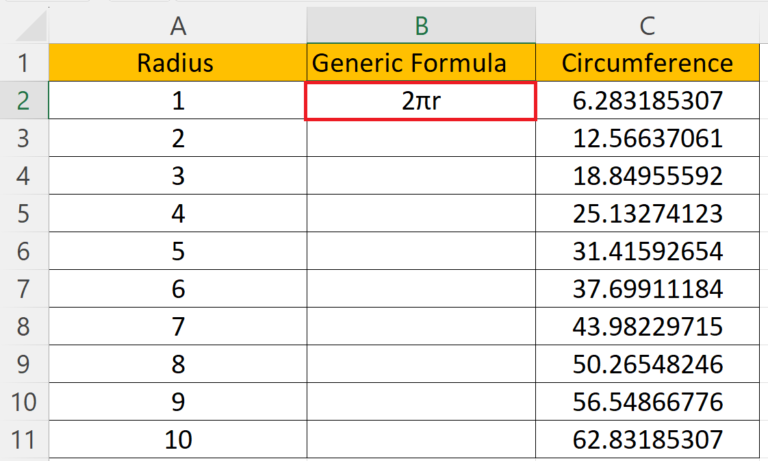 How To Input Pi In Microsoft Excel | SpreadCheaters