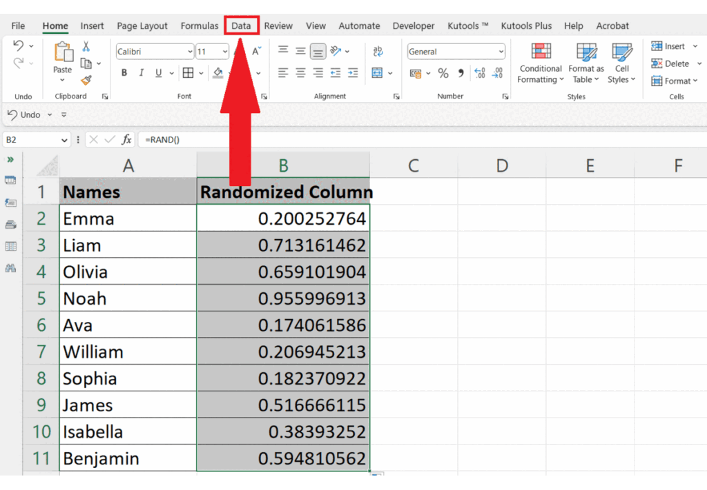 How To Randomize A Column In Microsoft Excel SpreadCheaters How To Randomize A Column In Microsoft Excel SpreadCheaters