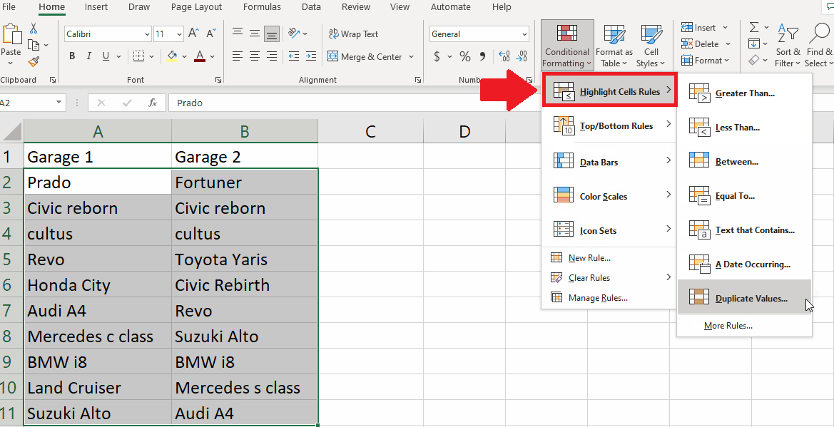 How To Compare One Column To Another In Excel | SpreadCheaters