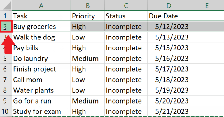 How To Shift Row Up In Excel | SpreadCheaters