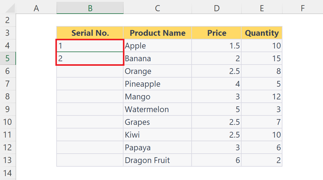 How To Add Serial Numbers In Microsoft Excel | SpreadCheaters How To Add Serial Numbers In Microsoft Excel | SpreadCheaters