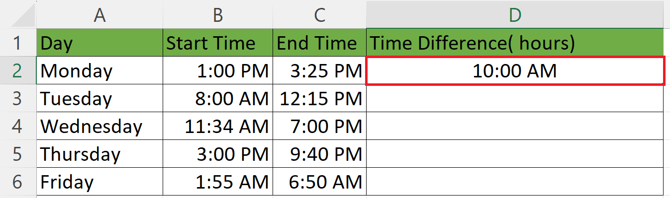 How To Find Time Differences In Microsoft Excel | SpreadCheaters