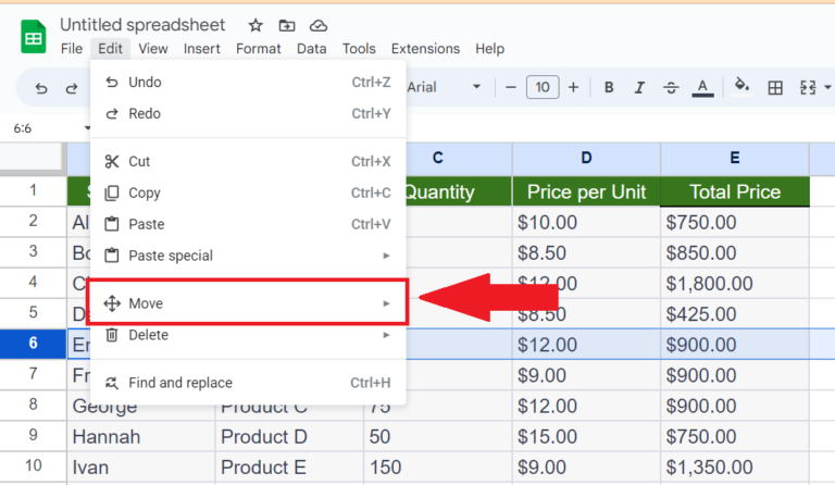 How To Swap Rows In Google Sheets | SpreadCheaters