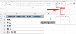 How To Make A Subscript In Microsoft Excel | SpreadCheaters