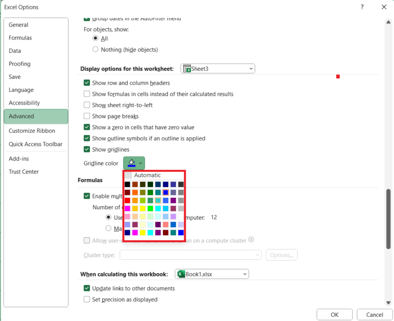 How To Darken Gridlines In Microsoft Excel | SpreadCheaters
