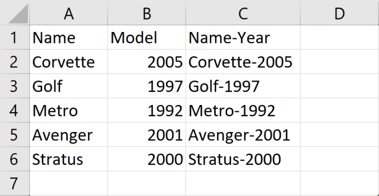 How To Combine Two Cells In Excel With A Dash | SpreadCheaters