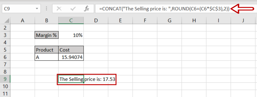 How To Add Text In An Excel Formula | SpreadCheaters