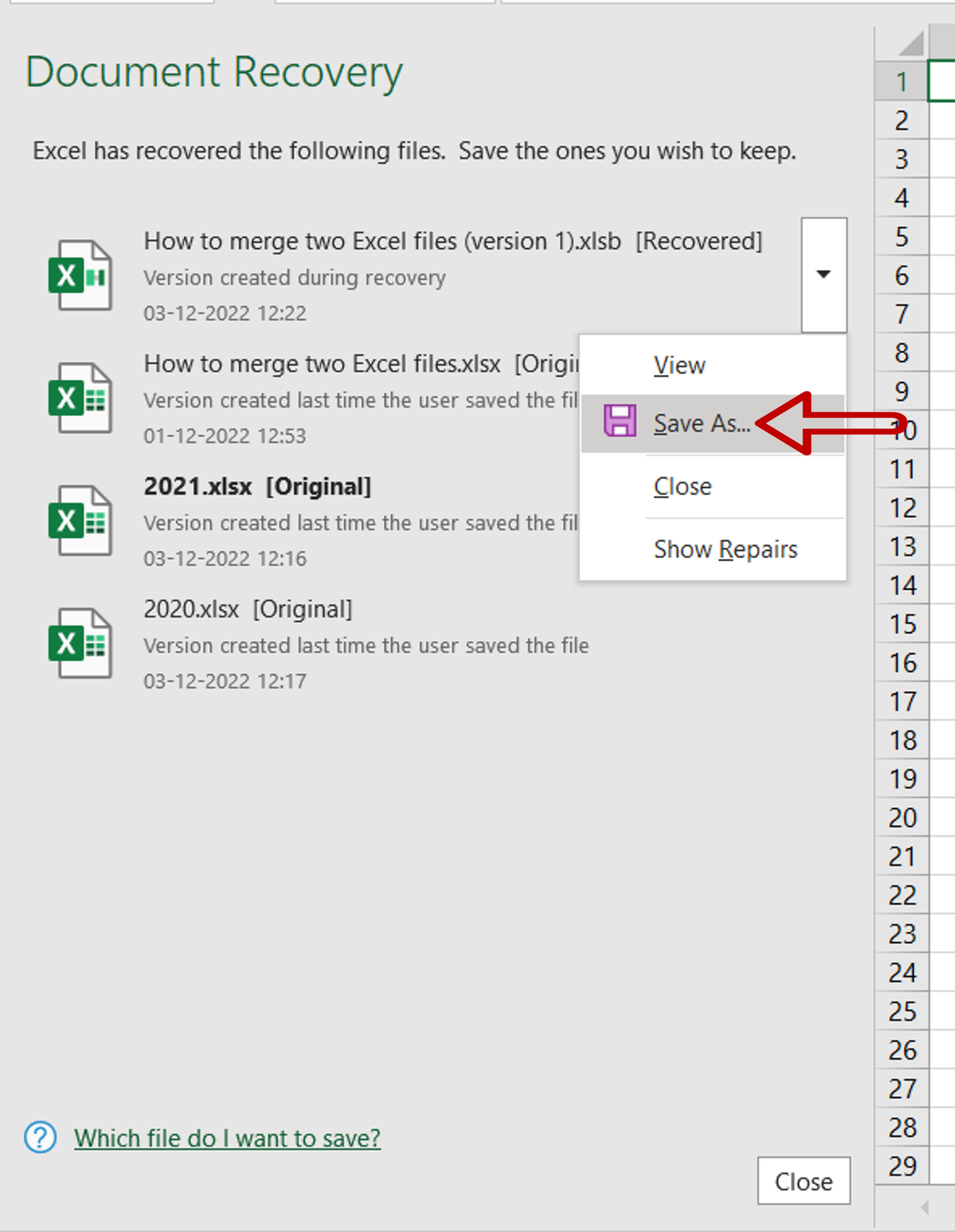 How To Recover An Excel File That Was Not Recovered | SpreadCheaters