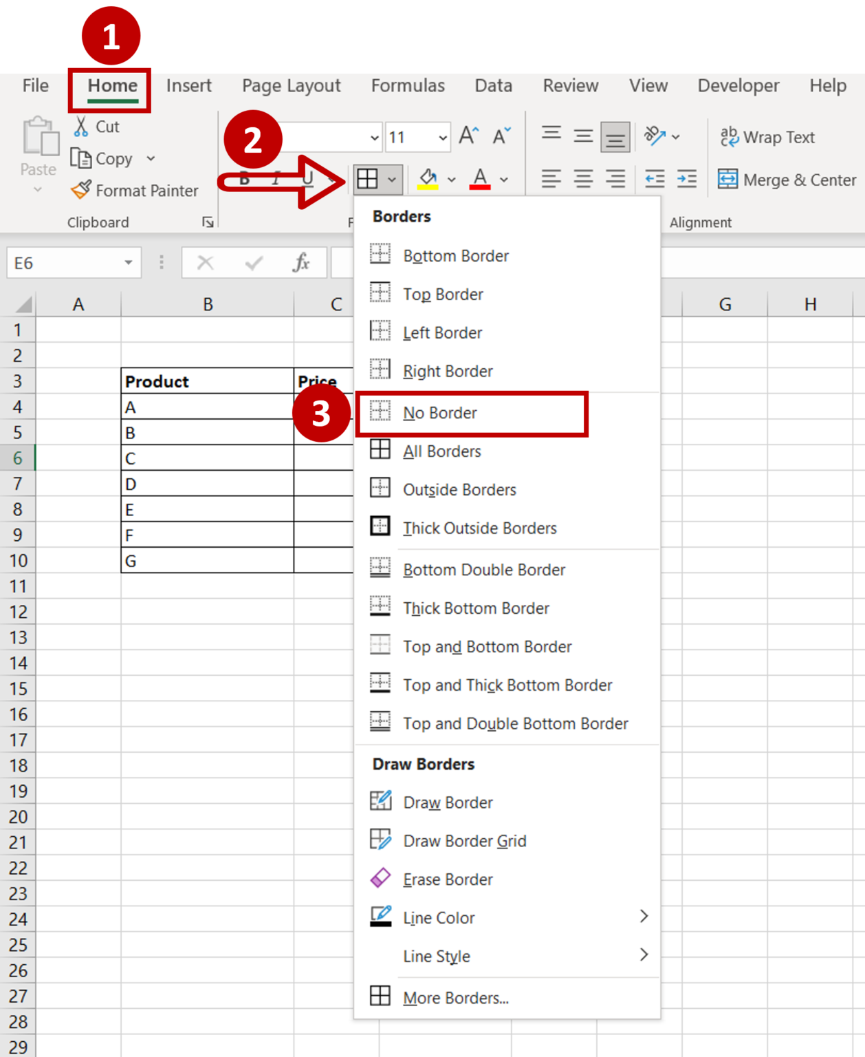 How To Remove Cell Borders In Excel | SpreadCheaters
