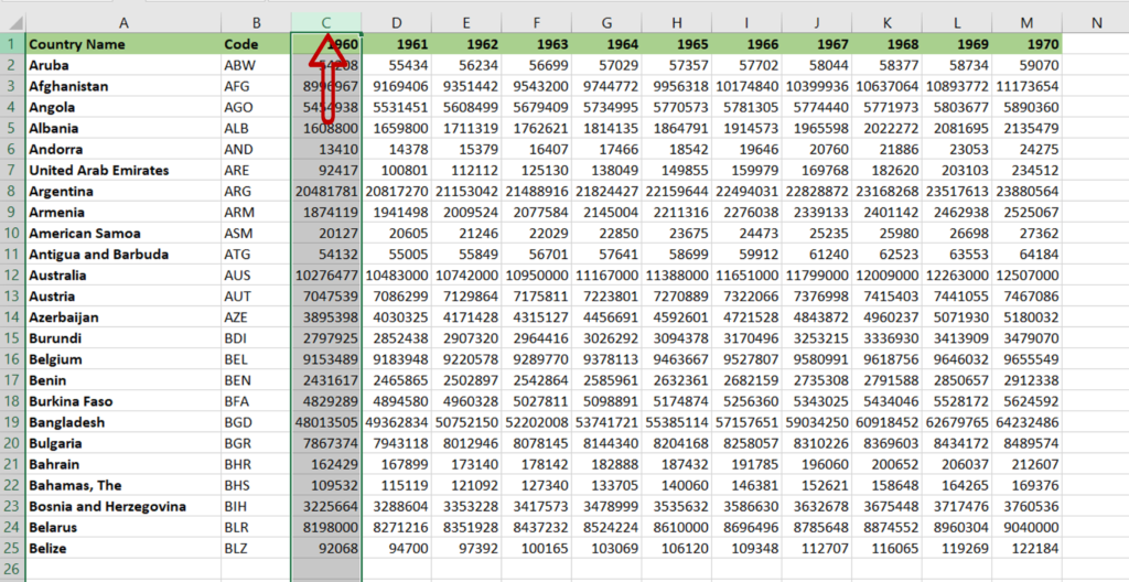 How To Select Different Columns In Excel | SpreadCheaters
