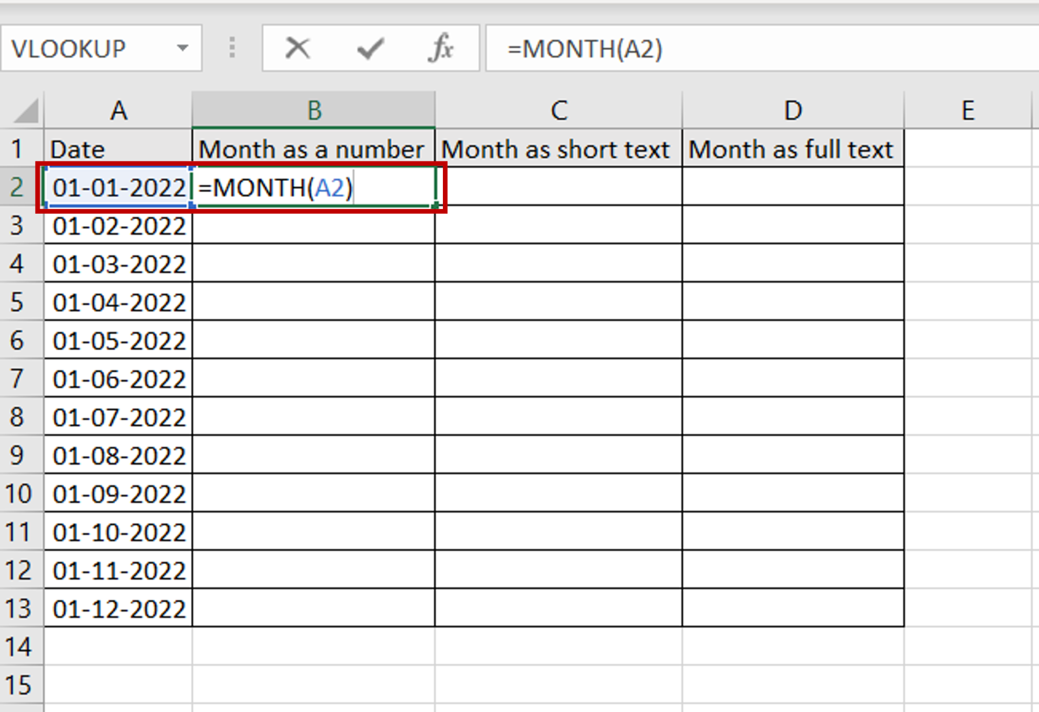 How To Extract The Month From A Date In Excel Spreadcheaters