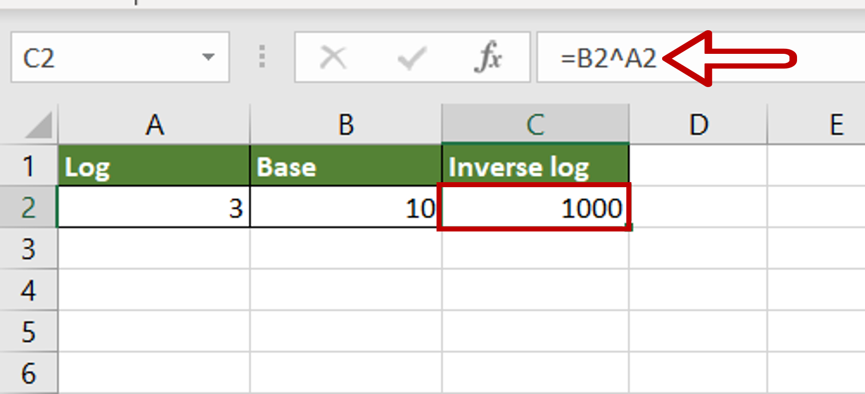 How To Reverse Log Base 10 In Excel SpreadCheaters How To Reverse Log Base 10 In Excel SpreadCheaters