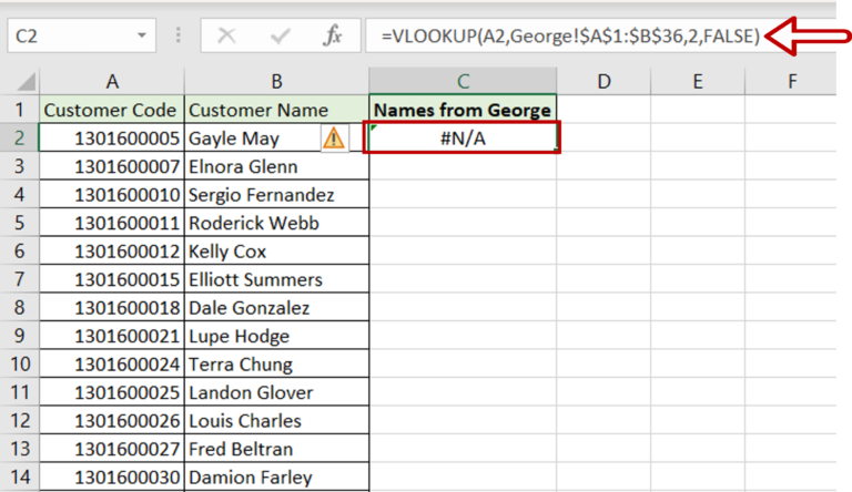 How To Compare Two Columns In Different Excel Sheets Using Vlookup ...