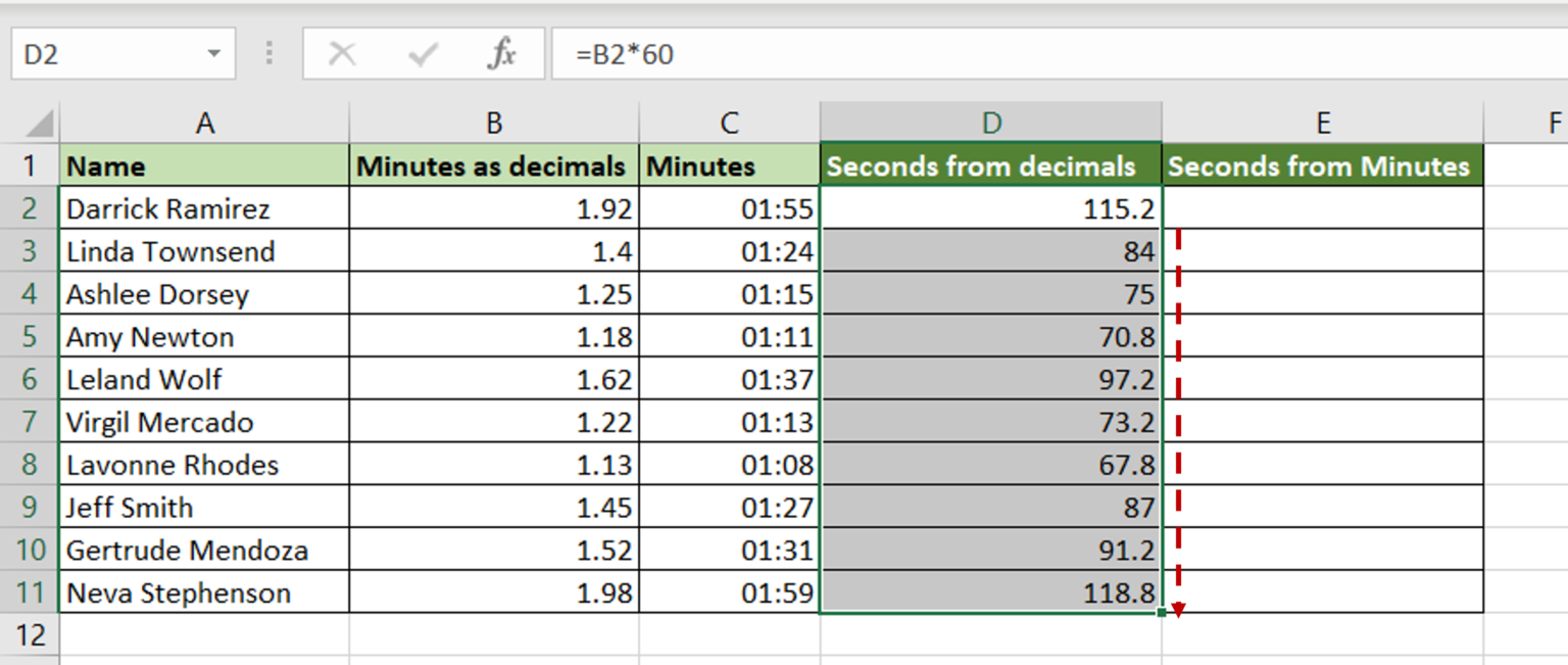 How To Convert Minutes To Seconds In Excel | SpreadCheaters