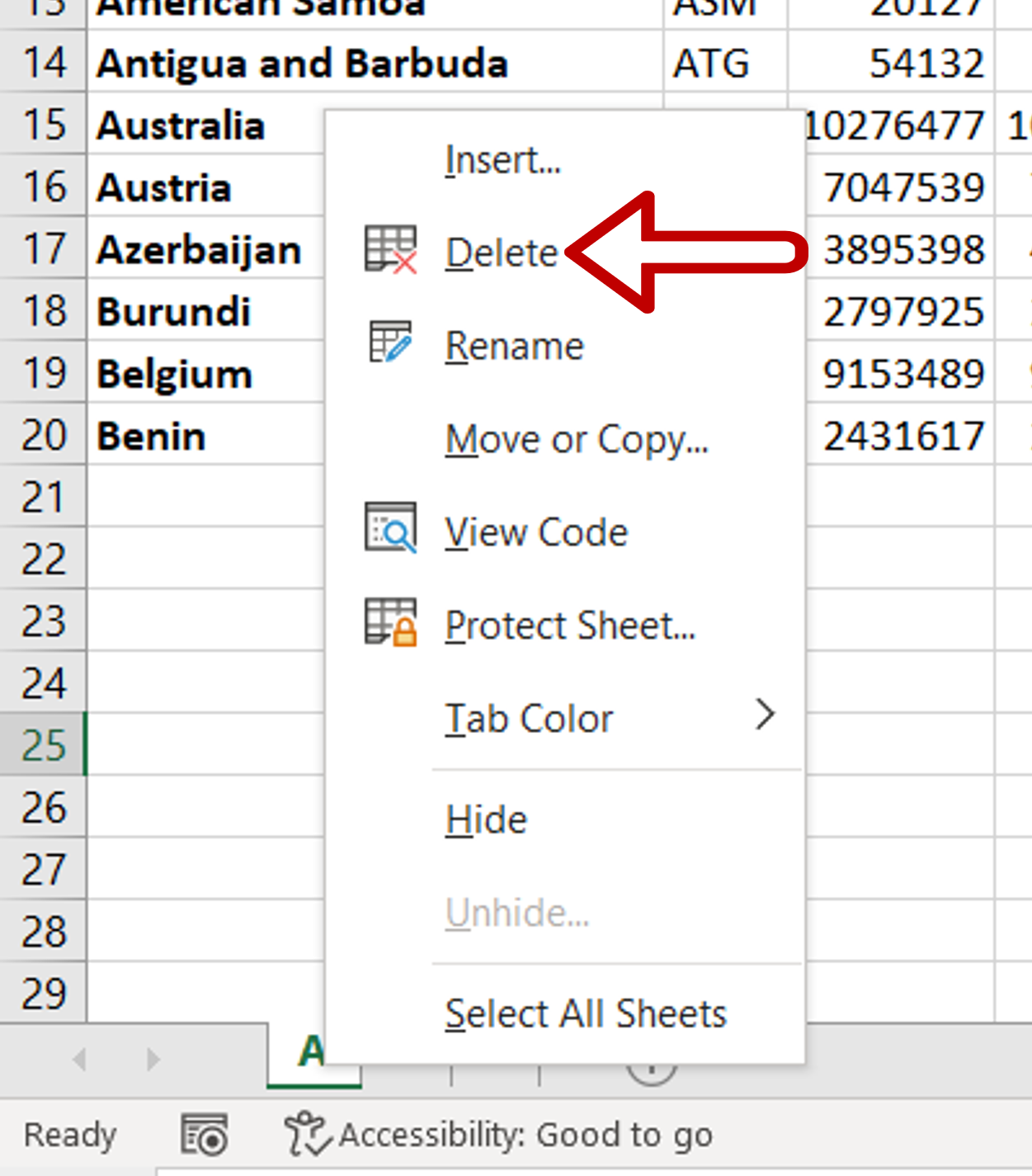 How To Delete A Tab In Excel | SpreadCheaters