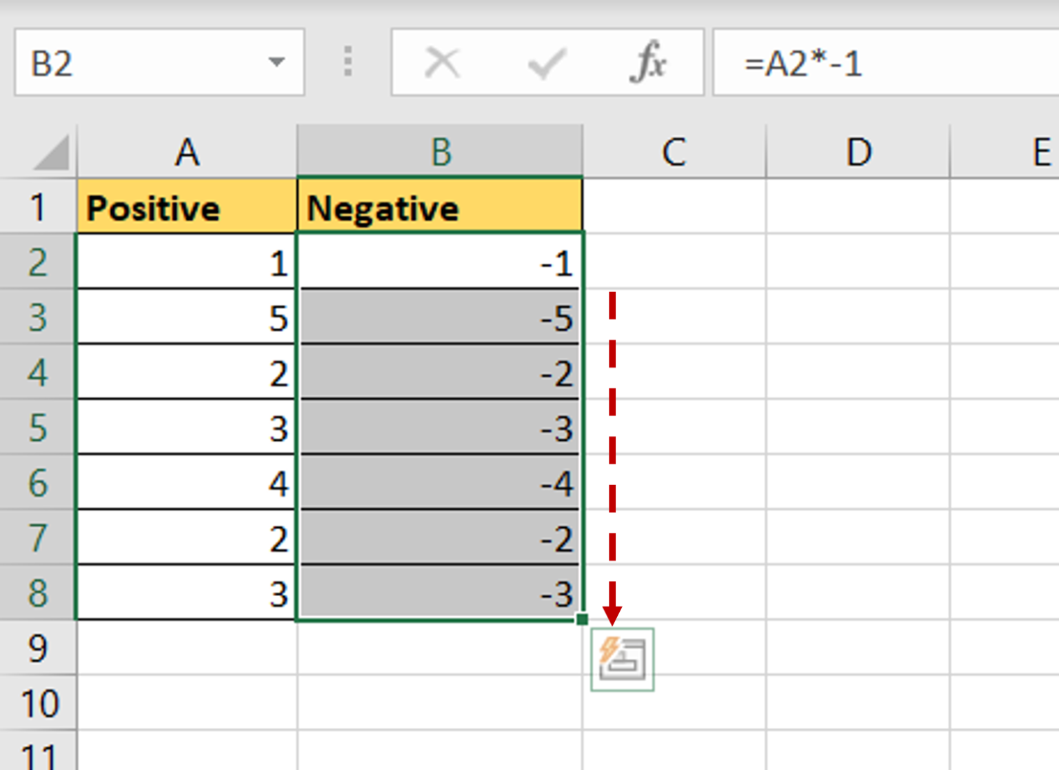 How To Make A Column Negative In Excel | SpreadCheaters