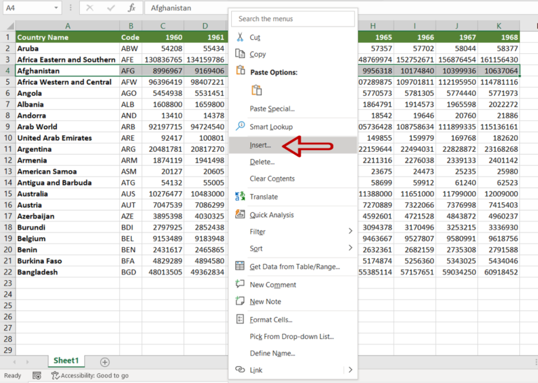 How To Shift A Row In Excel Up