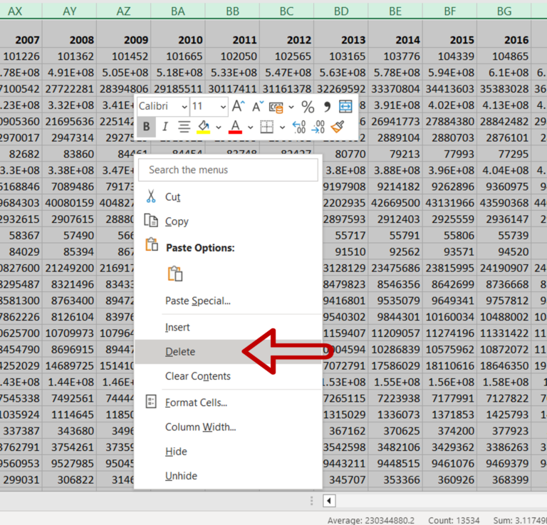 How To Get Rid Of Extra Columns In Excel | SpreadCheaters